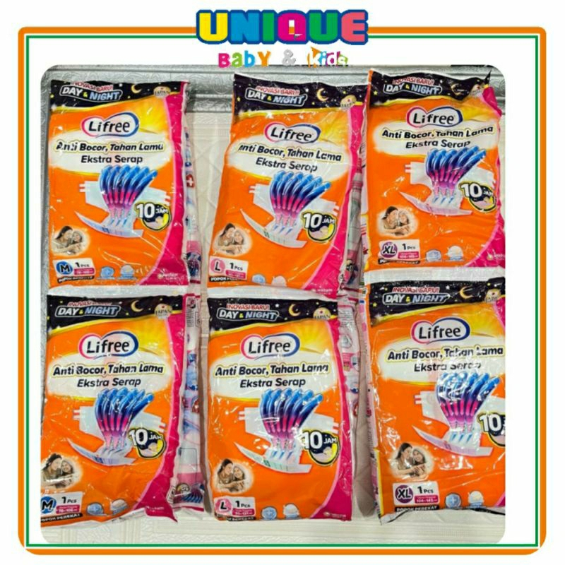 Extra Absorbent Adhesive Lifree Diapers Sold Per 1 Dozen) (4pcs ...