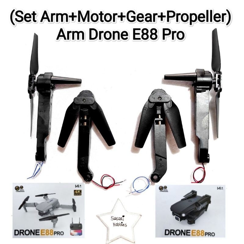 Part Arm Set/Drone Arm E88 Pro (Version Without Base Cover) | Shopee ...