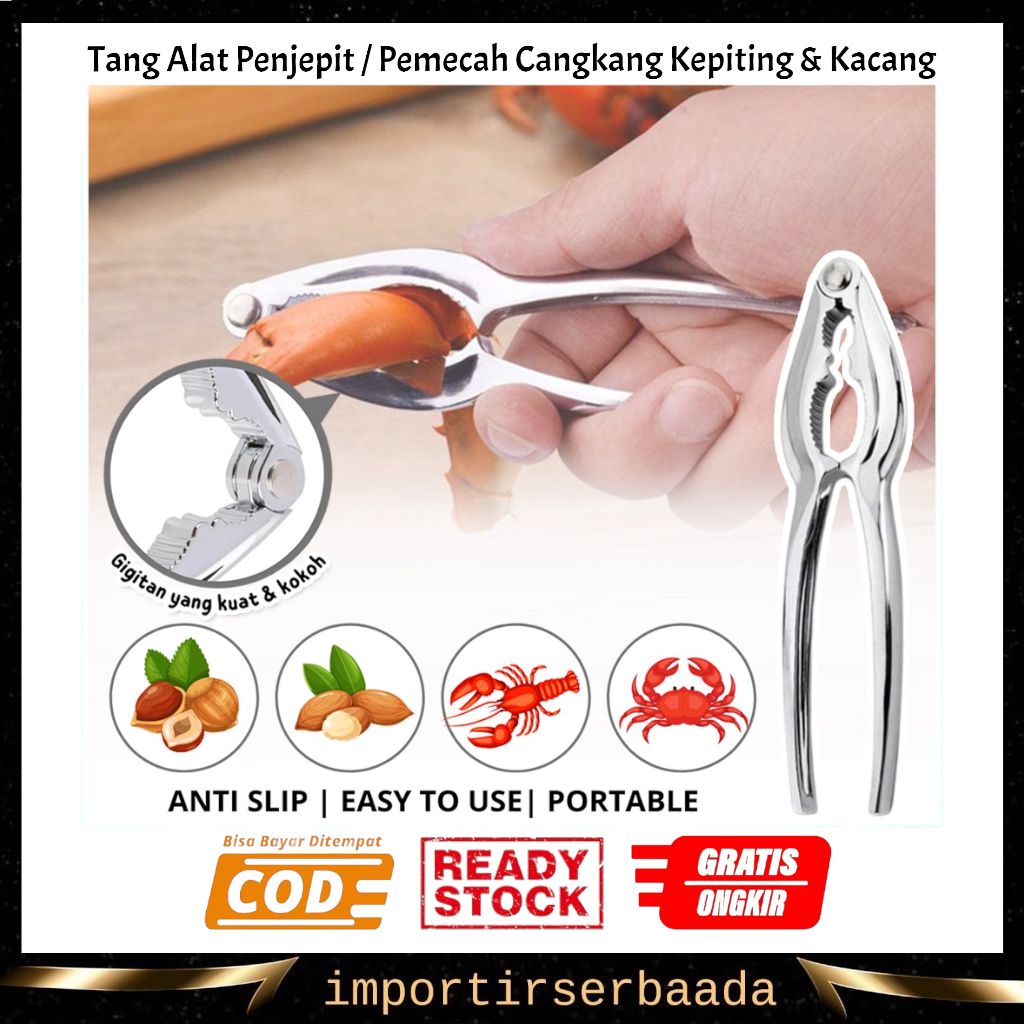 Imp- Lobster Shell Cracker Crab Clamp Pliers Stainless Steel Nut Walnut ...