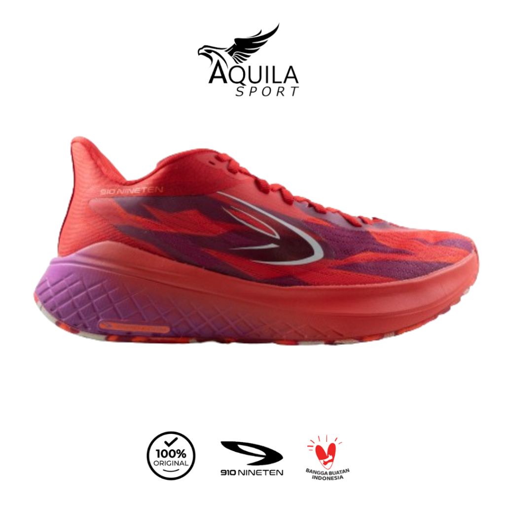 MERAH Running Shoes 910 Nineten KANZAKI 2.0 Original - BURGUNDY/Red ...