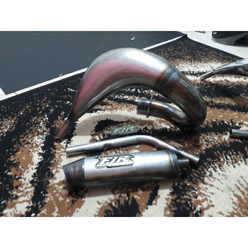 Ninja 2 stroke exhaust ninja r rr ss trail yz model rust plate | Shopee ...