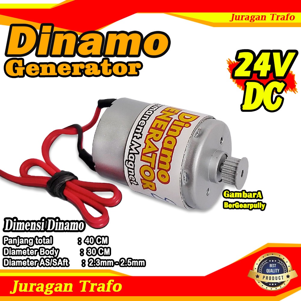 Dynamo Generator DC 24V With Gear Head For Creativity Media | Shopee ...