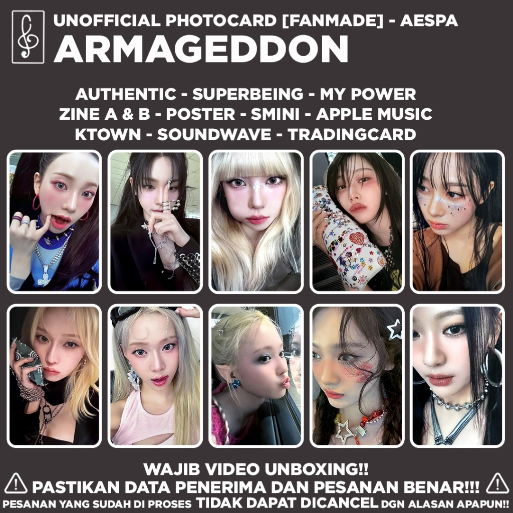 [AESPA] Armageddon SUPERNOVA UNOFFICIAL PHOTOCARD | Shopee Malaysia