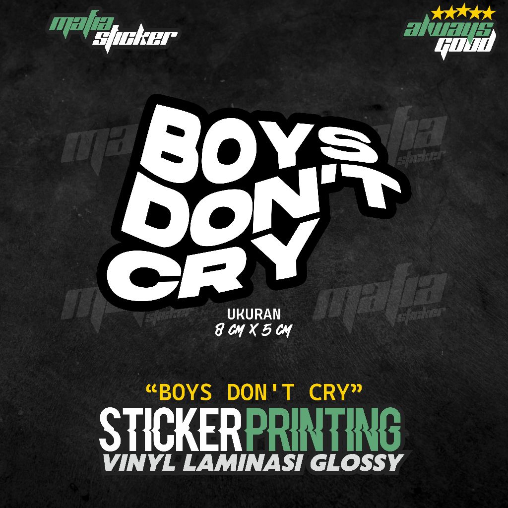 Sticker/sticker PRINT CUT BOYS DONT CRY | Shopee Malaysia