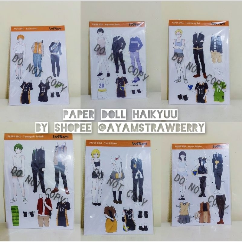 Order Order 5K] Paper Doll/Disassembly/BP Anime Haikyuu Karasuno - Old ...