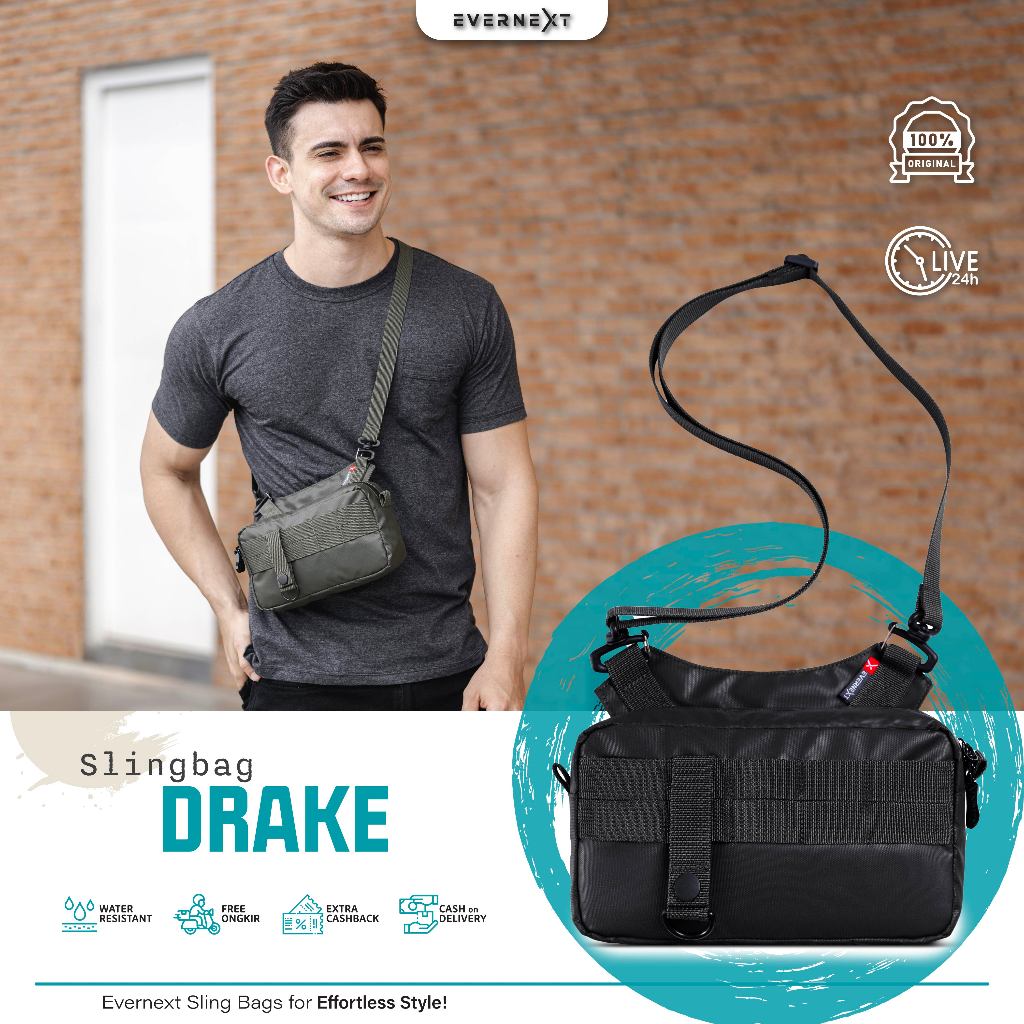 Evernext - Men's Waterproof Sling Bag Drake Waterproof Sling Bag Men's ...