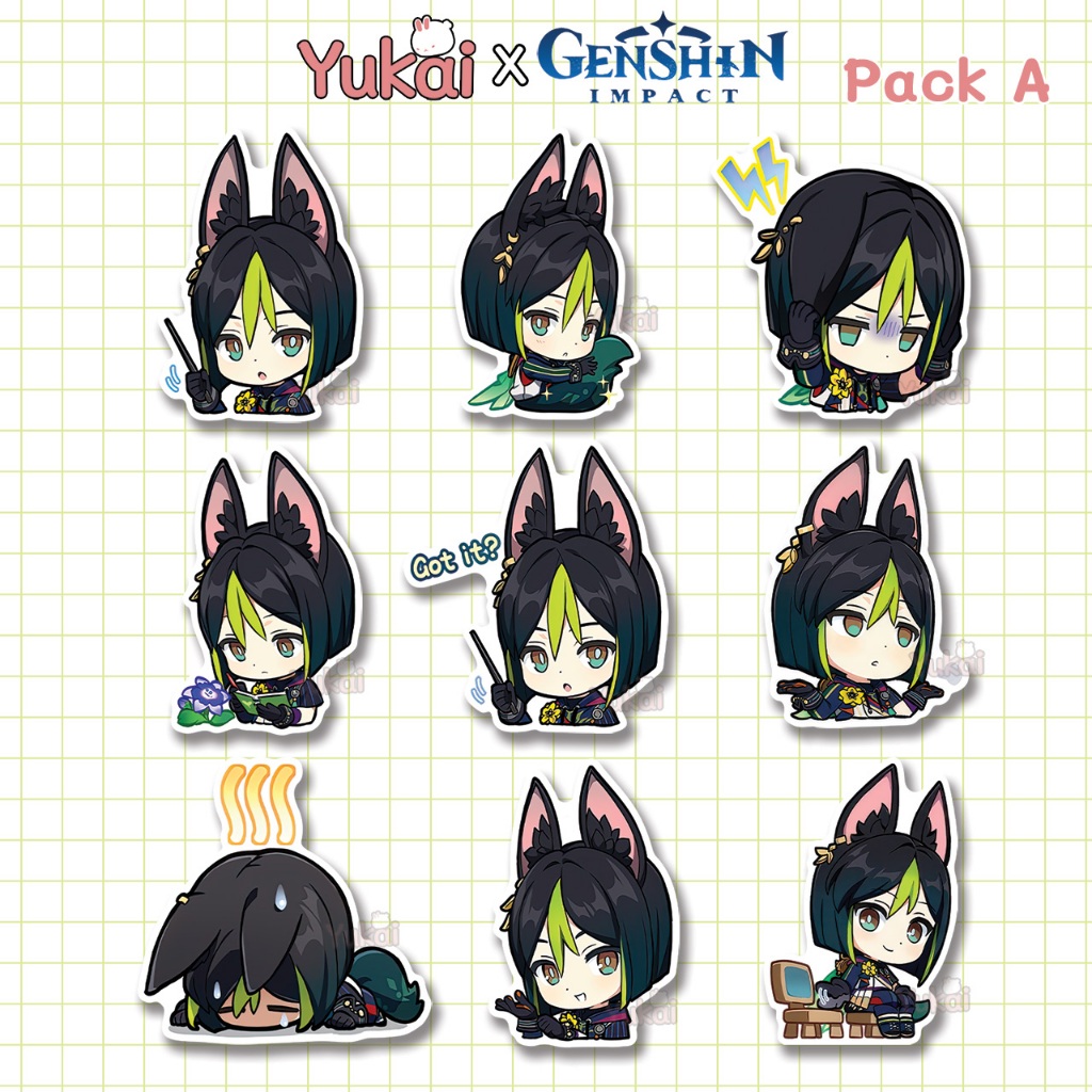 Tighnari Genshin Impact Premium Pack Sticker, Waterproof Anime Sticker ...