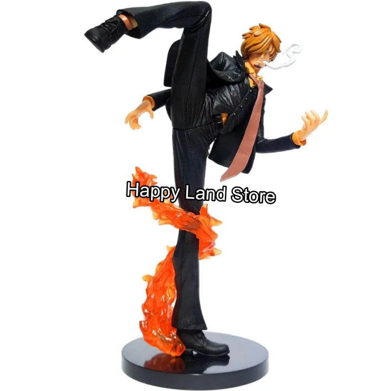 Action Figure One Piece Anime Sanji Black Leg Fire Battle PVC ...