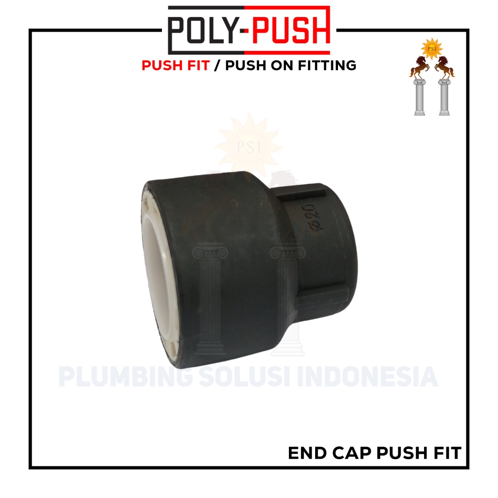 Poly Push Fitting HDPE Dop End Cap Push Fit / Push On 1/2 Inch / 20 mm ...