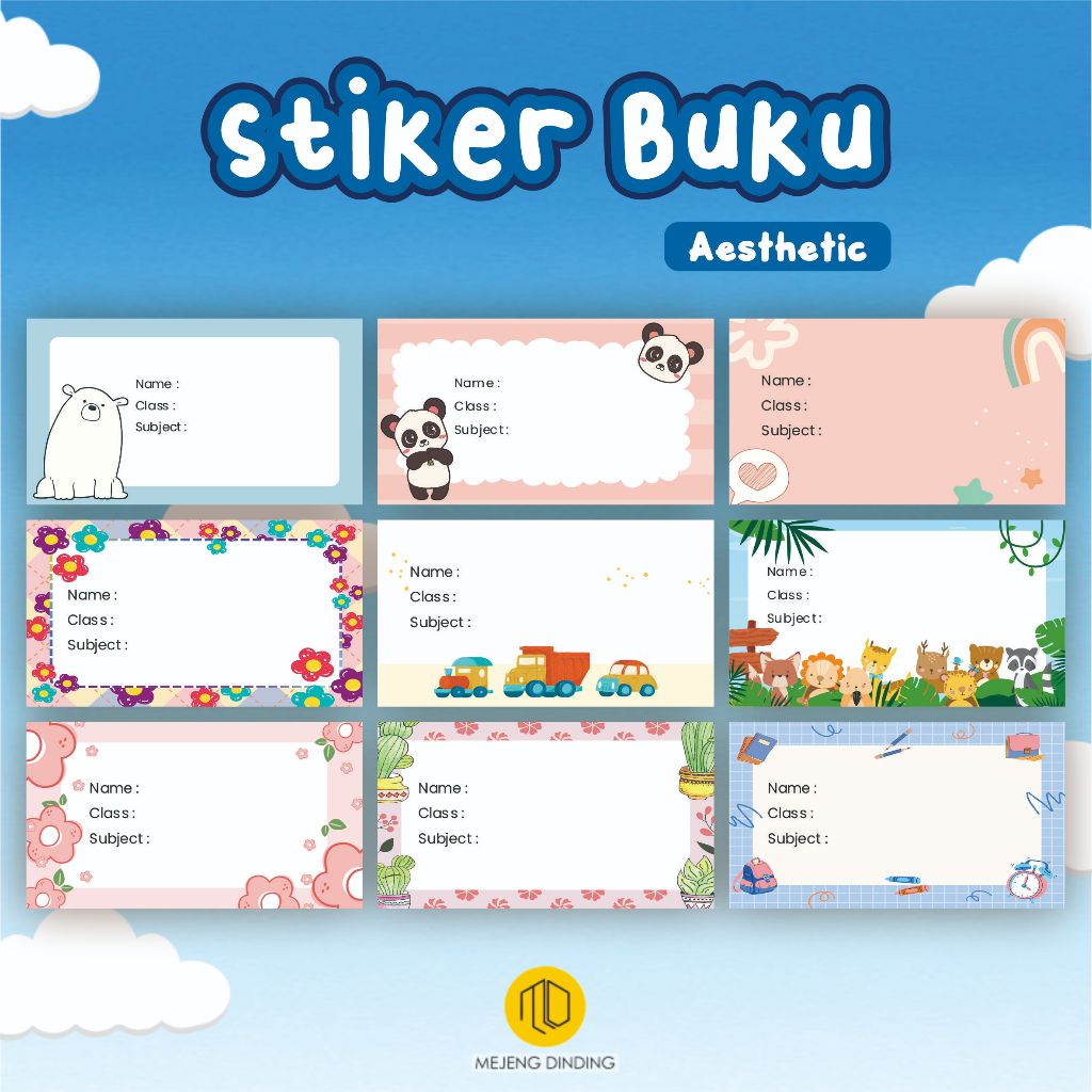 MATA 30 PCS MAPEL STICKERS / CUSTOM BOOK STICKERS WITH CUTE AESTHETIC ...