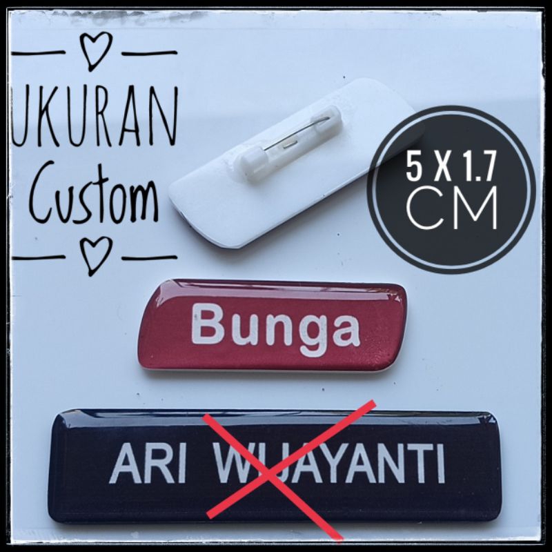 Name Tag Standard Civil Servant / ASN Chest Nameplate - Viberglass ...