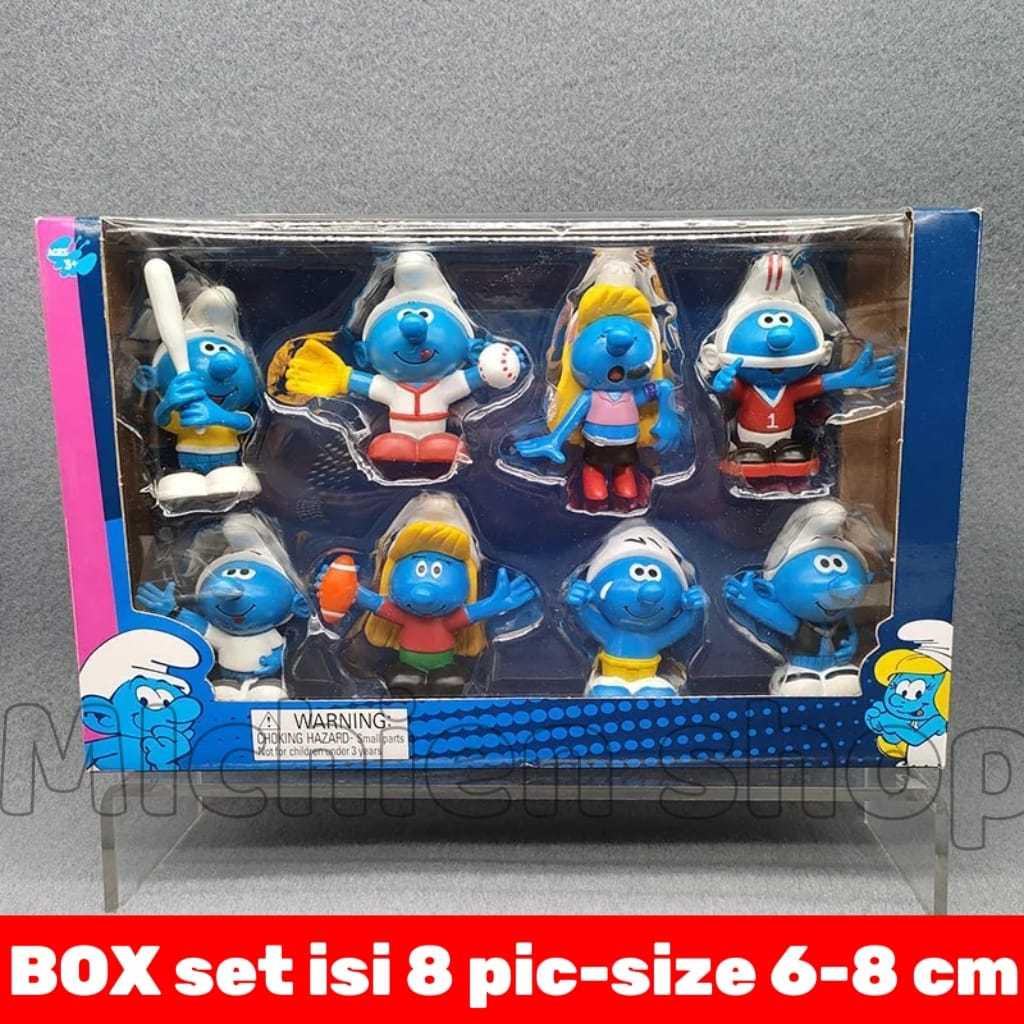 Smurfs The Smurfs Papa Smurfs Brainy Smurfs Set of 8 Action Figures ...