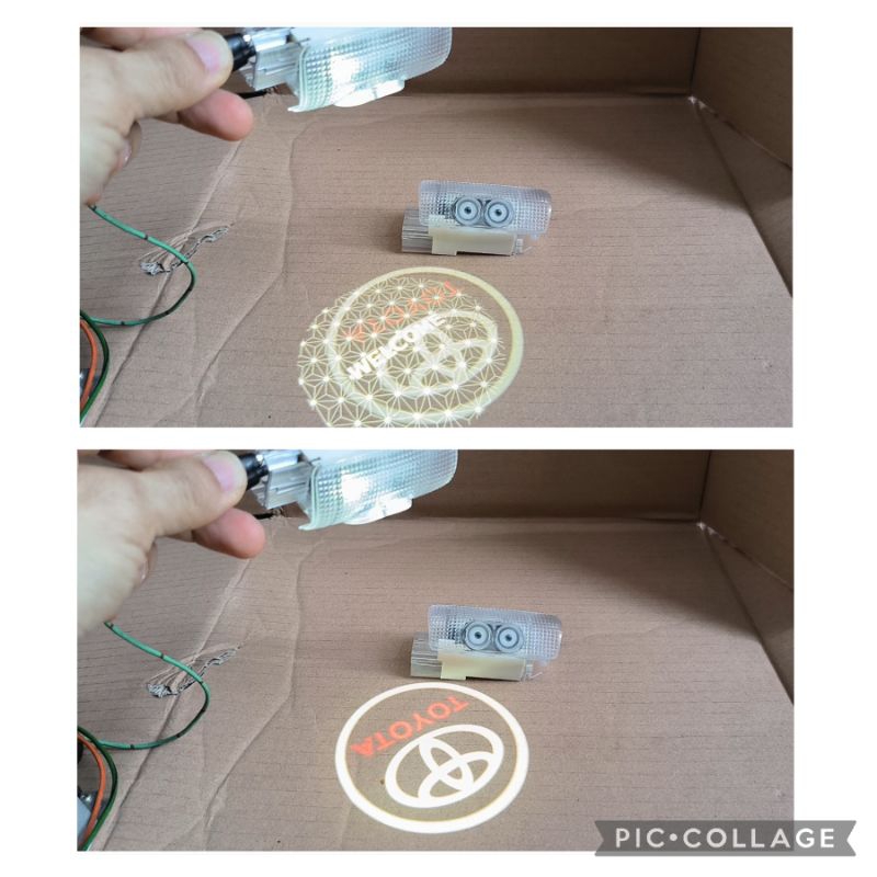 Toyota logo door trim Lamp +welcome light innova reborn innova zenix ...