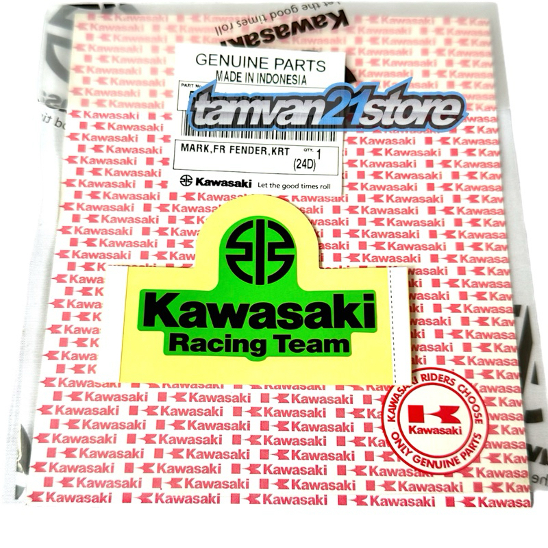 Kawasaki RACING TEAM KRT EMBLEM STICKER NEW LOGO H2 ZX6R ZX-6R ZX600 ...