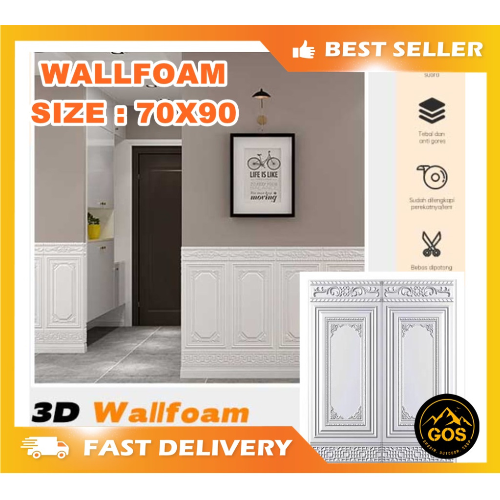 Pay ON DELIVERY - 3D BATIK BRICKFOAM WALL FOAM WALLPAPER | Shopee Malaysia