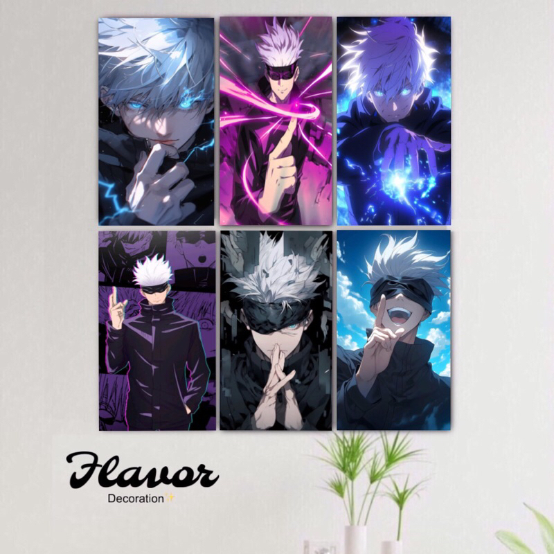 KAYU Flavor WALL Decoration GOJO SATORU JUJUTSU KAISEN POSTER Wood WALL ...