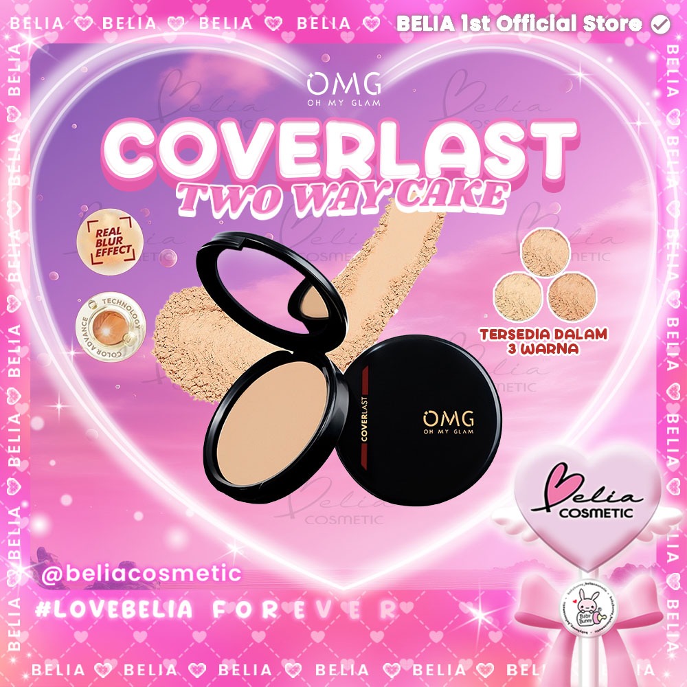 BELIA OMG Oh My Glam Coverlast Two Way Cake 12 g - Oil Control Pressed ...