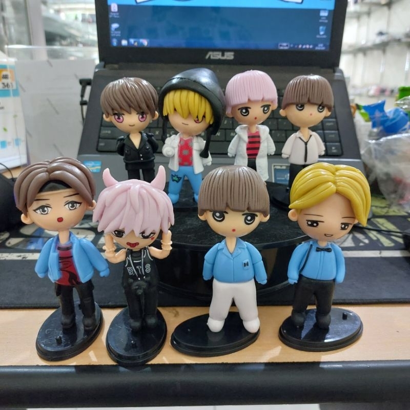 Bts nct doll figure set 8 kpop Toy Display Washing Warehouse | Shopee ...
