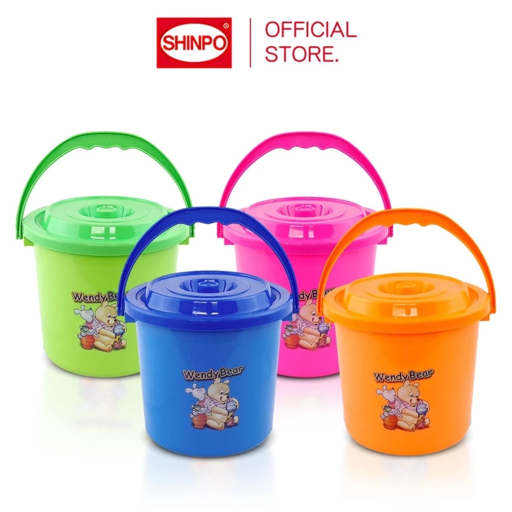 Deluxe Shinpo 3 Gallon Plastic Bucket With Lid Capacity 11 Liter SIP ...