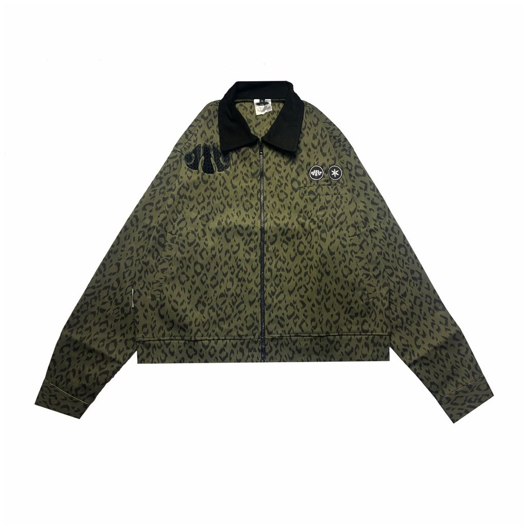 Work Jacket | Boxy Fit | Leco | Leopard Combine | Hummy Mates | Shopee ...