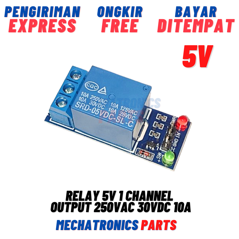 Relay 5V 1 CHANNEL OUTPUT 250VAC 30VDC 10A MODULE FOR ARDUINO | Shopee ...