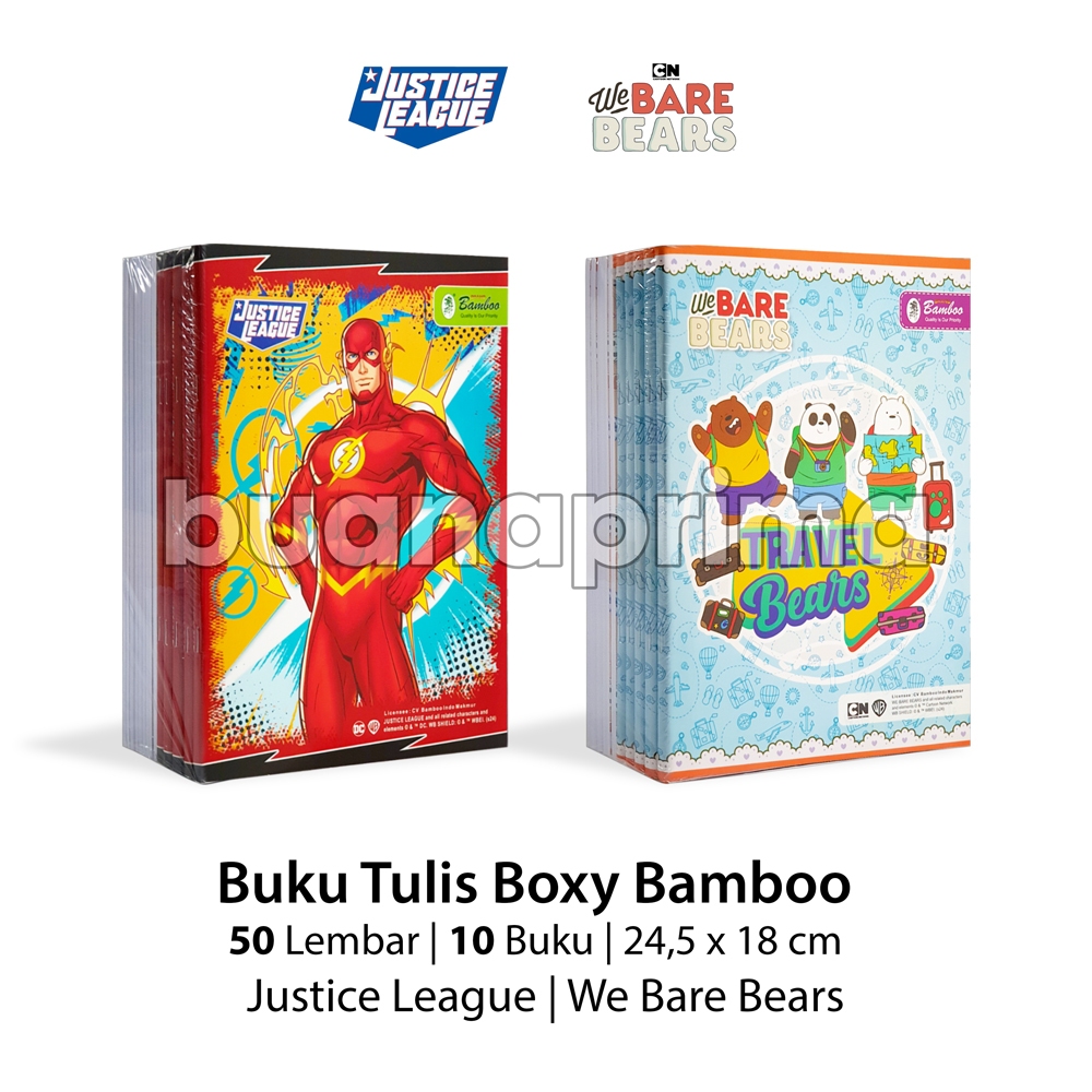 Boxy BAMBOO Long Writing Book 50 Sheets Of 10 Books 24.5 x 18cm Boxy B5 ...