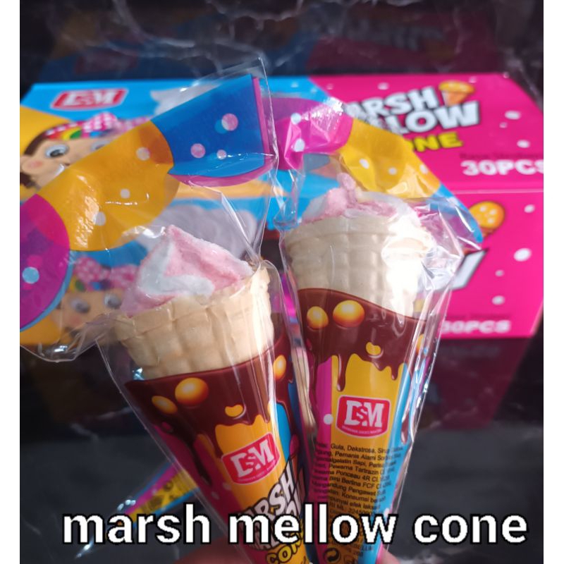 Marshmallow cone Contents 30pcs per Box | Shopee Malaysia