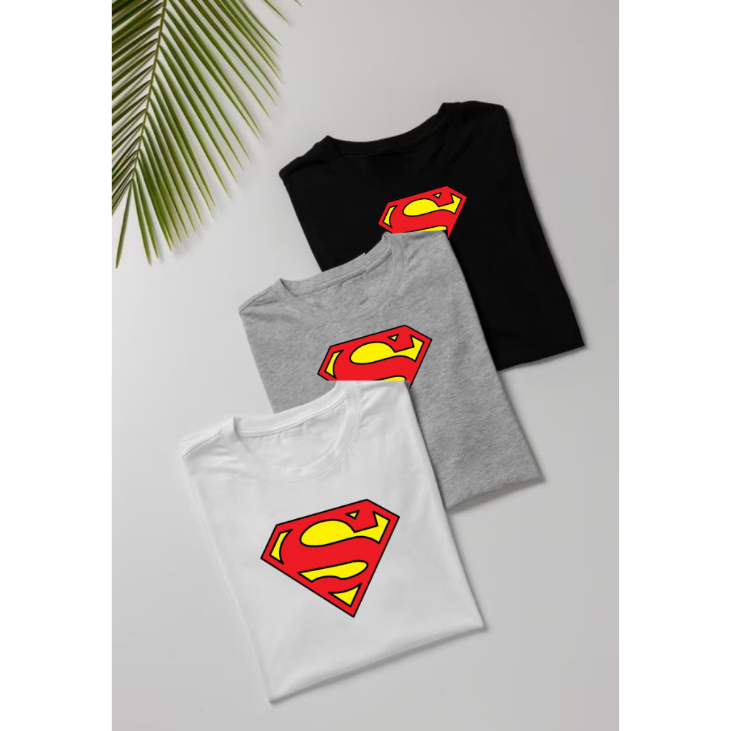 T-shirt Logo Sablon Supermen Full Print Casual Premium/Short Sleeve T ...