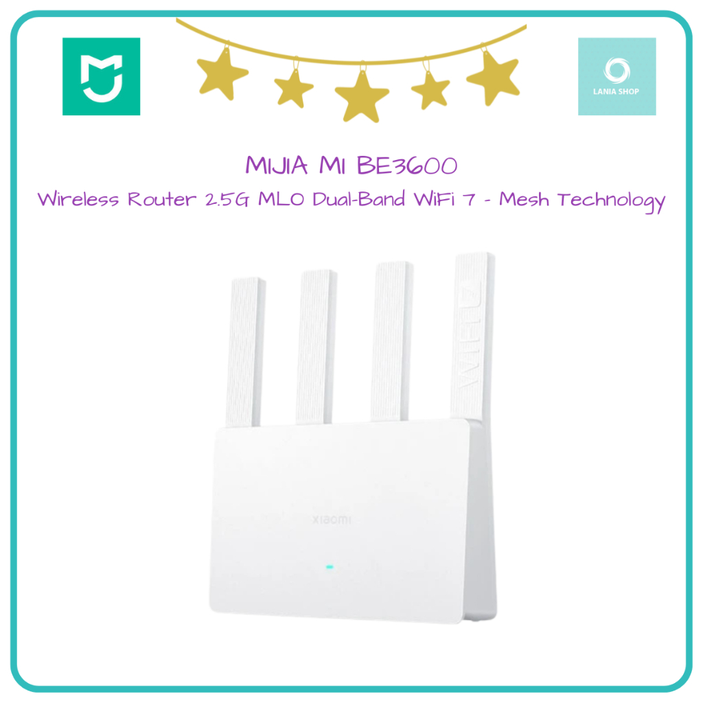Mijia MI BE3600 - Wireless Router 2.5G MLO Dual-Band WiFi 7- Mesh ...