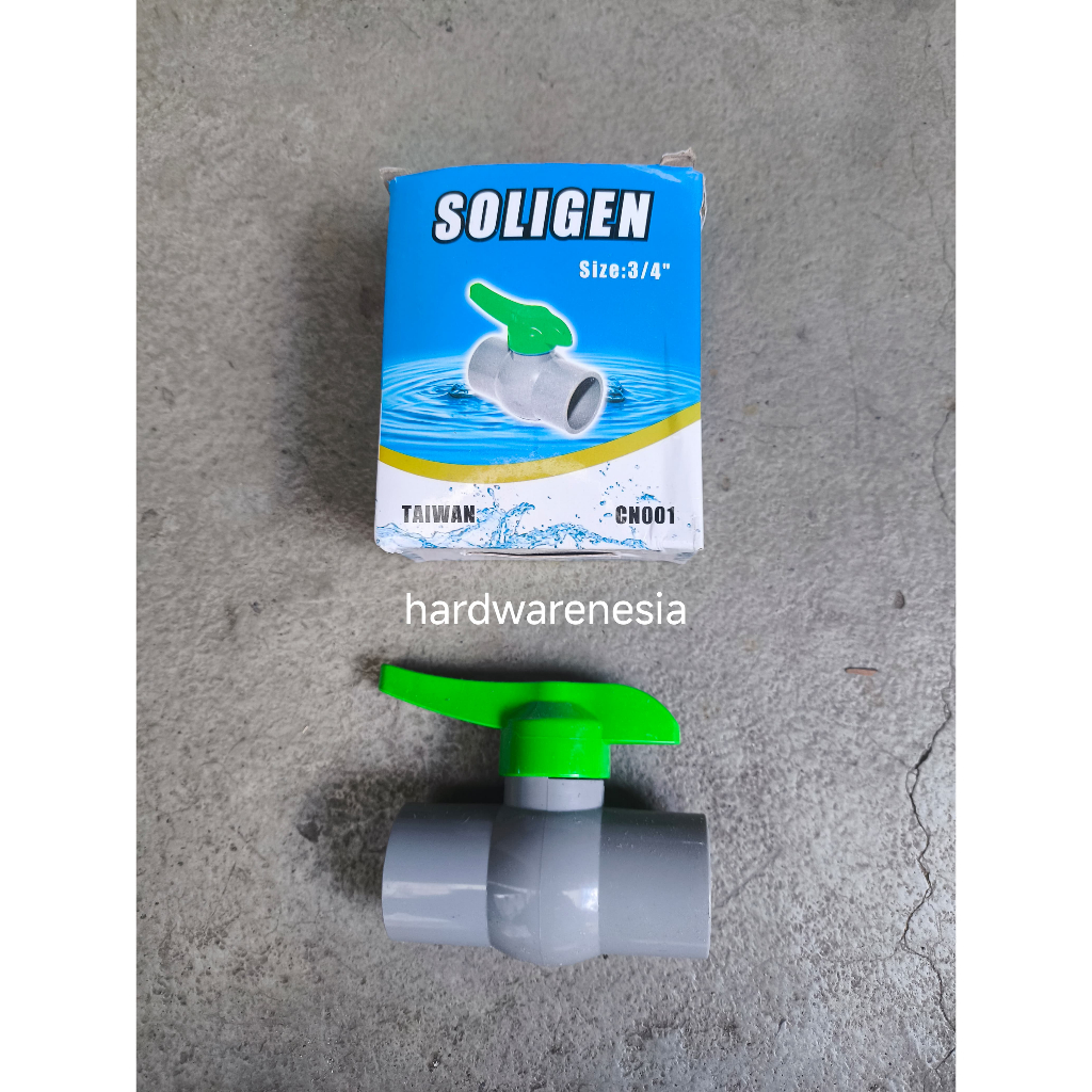Stop Kran SOLIGEN 3/4" / Ball Valve SOLIGEN PVC 3/4 inch | Shopee Malaysia
