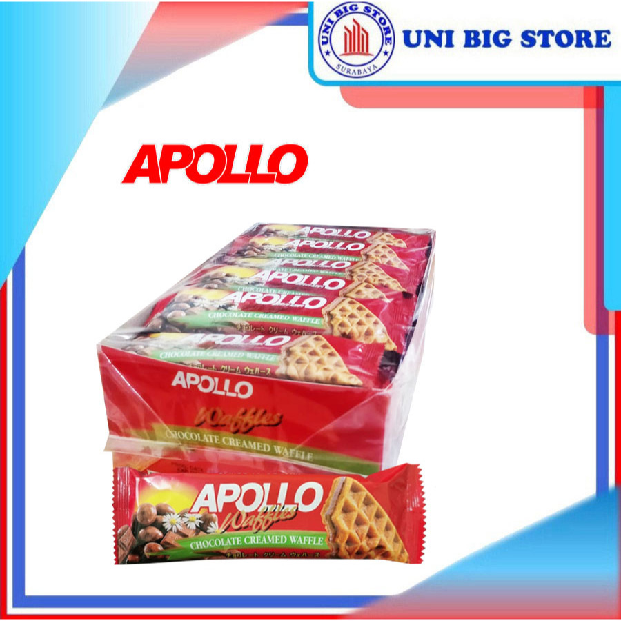 Apollo Chocolate Creamed Waffles 36pcs x 18gr Chocolate Wafer Waffle ...
