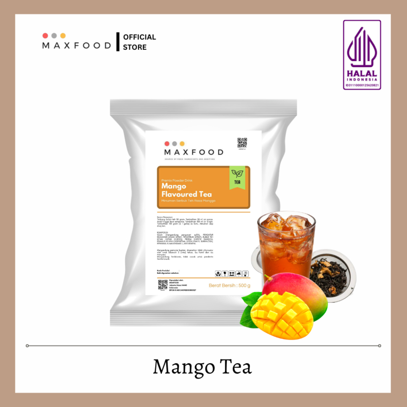 Mango Tea/ Mango Flavored Tea Drink Powder 500 GR | Shopee Malaysia