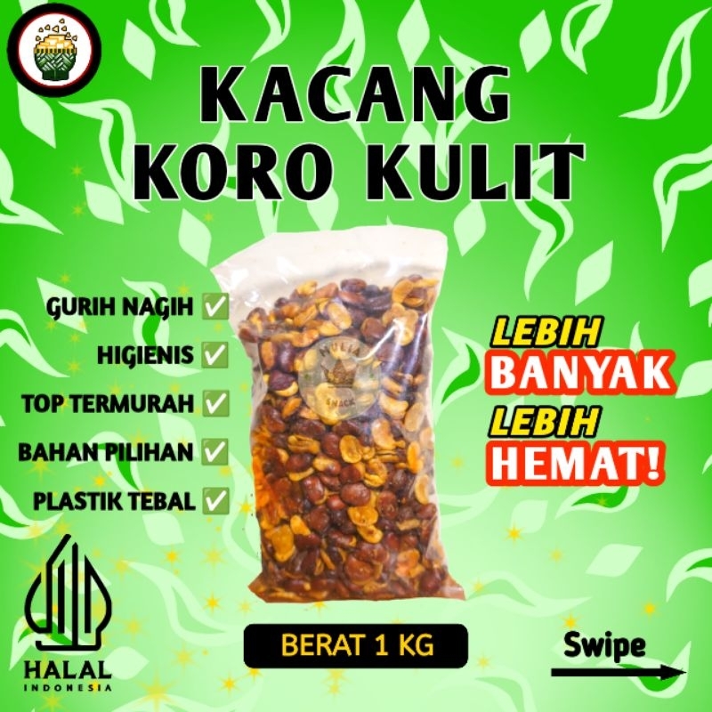 Peeled koro Nuts 1 Kg/ koro beans 1 Kg/ Savory koro beans | Shopee Malaysia