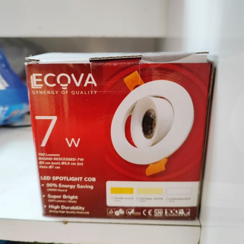 Led Downlight Spot Ecova 7w 4000K Natural White | Shopee Malaysia