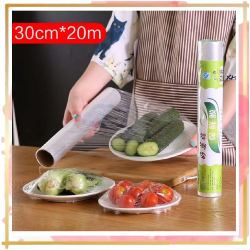30cm Clear Roll Food Wrapping Plastic Wrapping Parcel Seal Wrapping ...