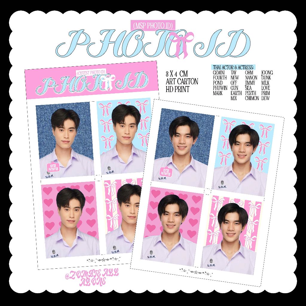 ID PHOTO THAILAND SERIES Gemini Fourth Mark Ohm Nanon Pond Phuwin Dew ...