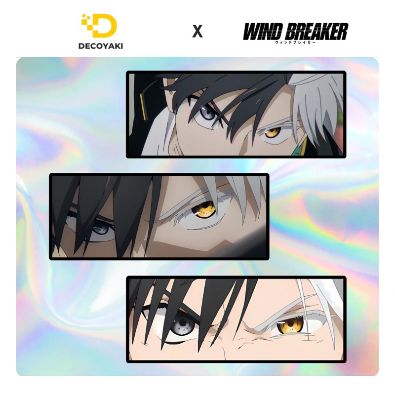 Sakura Anime Wind Breaker Hologram Slap Sticker, Sakura Anime Wind ...