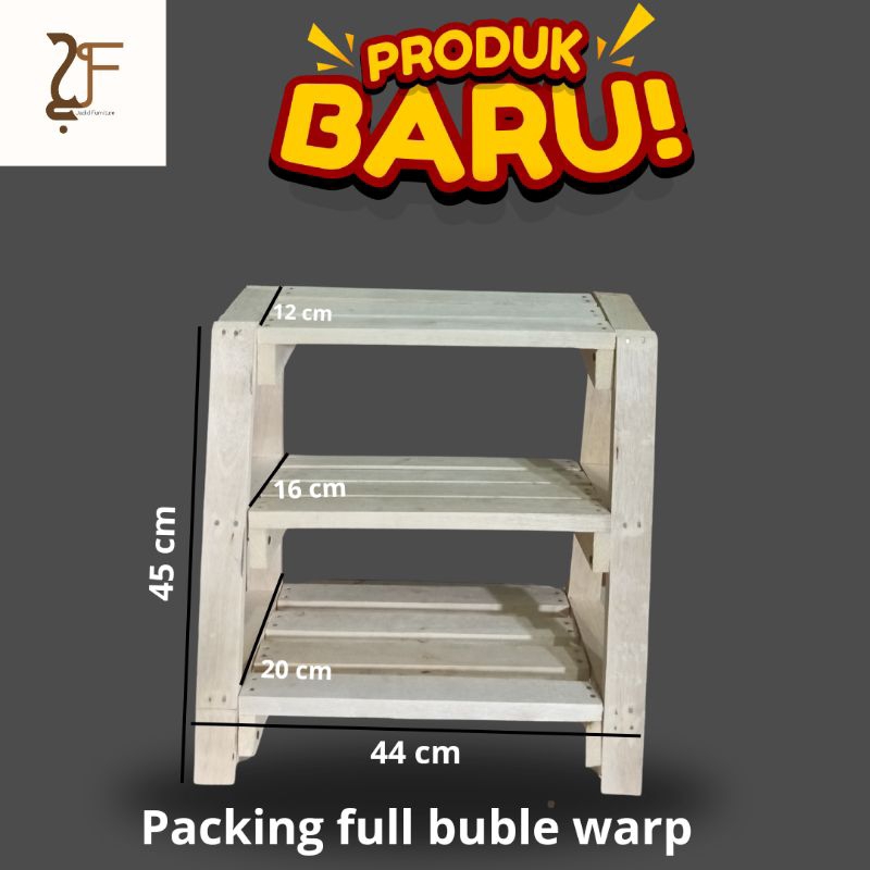 KAYU Aesthetic WOODEN SHOE RACK/sandal RACK | Shopee Malaysia