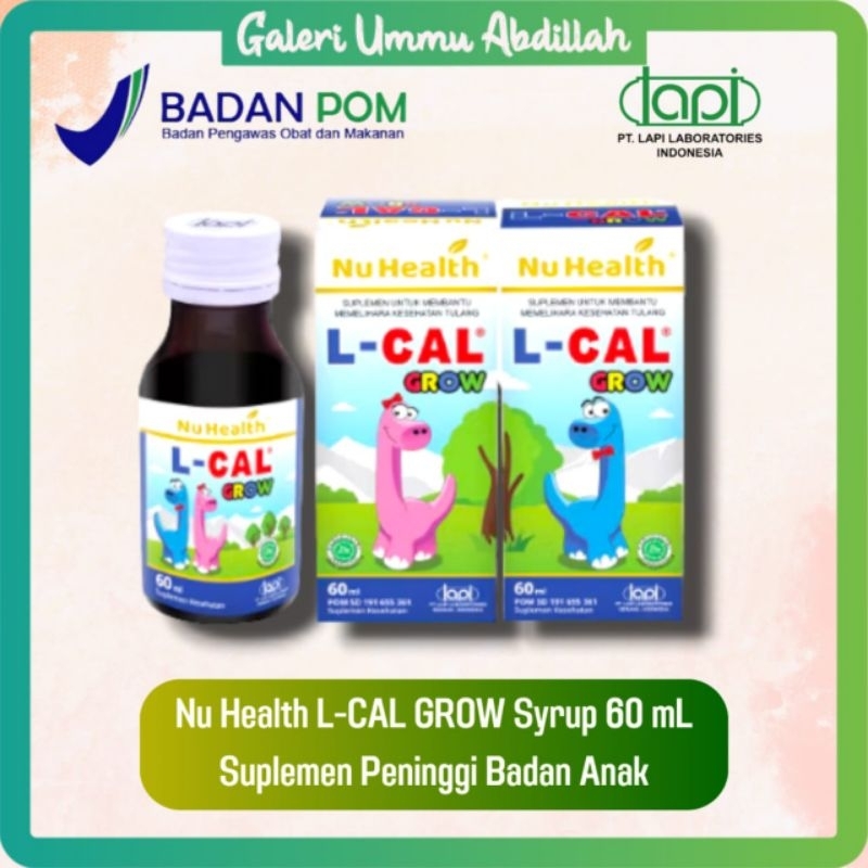 Nu Health L Cal Grow Syrup 60 mL Children's Height Increasing Vitamin ...