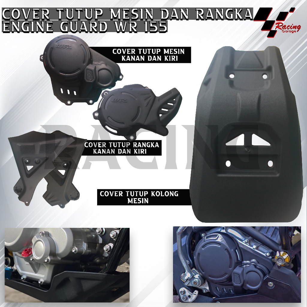 MESIN Engine COVER WR 155 WR155 ENGINE COVER COVER Frame One SET YAMAHA ...