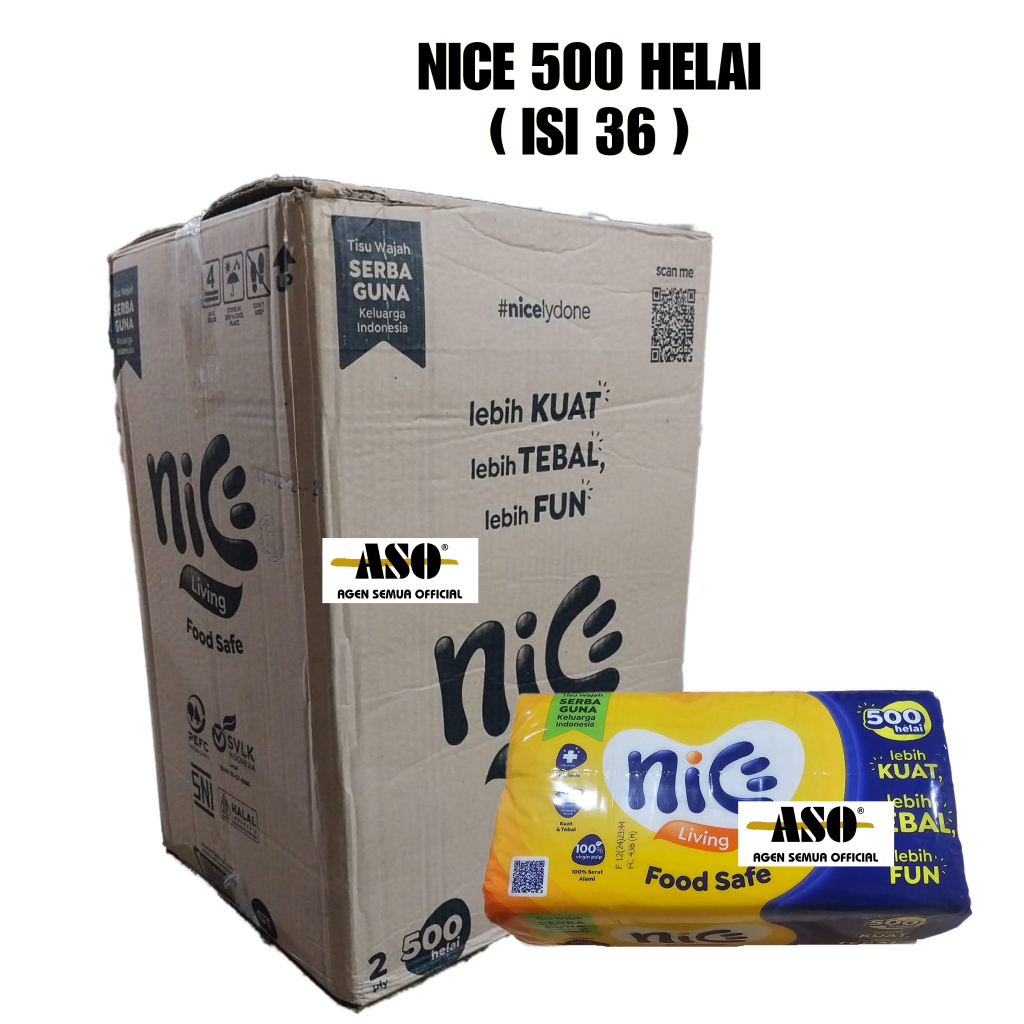 Nice Tissue Box 500 Sheets 250 Sheets Of Facial Tissue (36 Contents ...