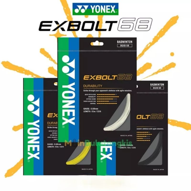 Yonex EXBOLT 68 BADMINTON Racket String ORIGINAL PLUS Install | Shopee ...