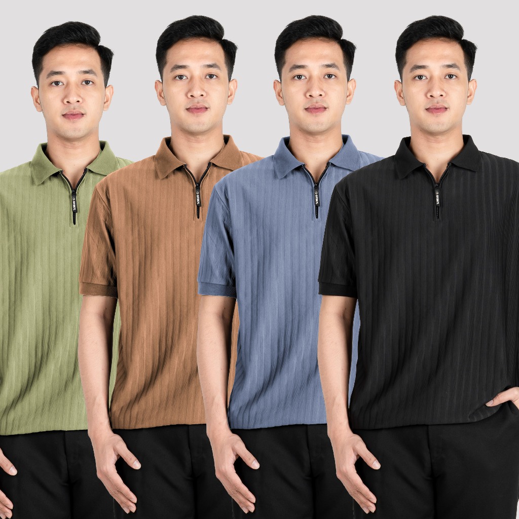 Otsky Polo Shirt Men Rail Knit New All (2T) | Shopee Malaysia