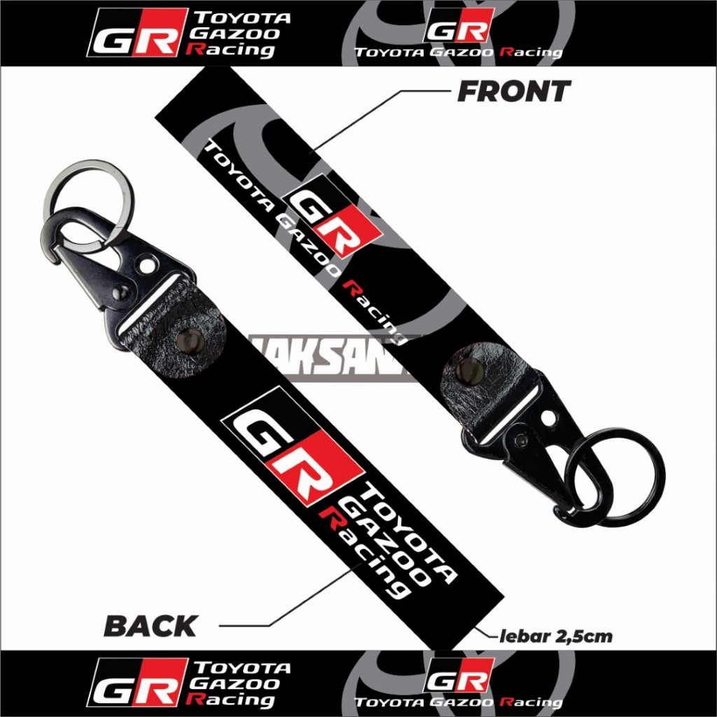 GANTUNGAN TOYOTA GR GAZOO RACING FULL PRINT STRAP KEYCHAIN | Shopee ...