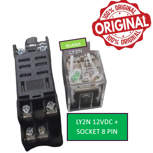 Omron LY2N 12VDC Relay Plus socket LY2 12VDC 8 PIN / LY2 12VDC | Shopee Malaysia