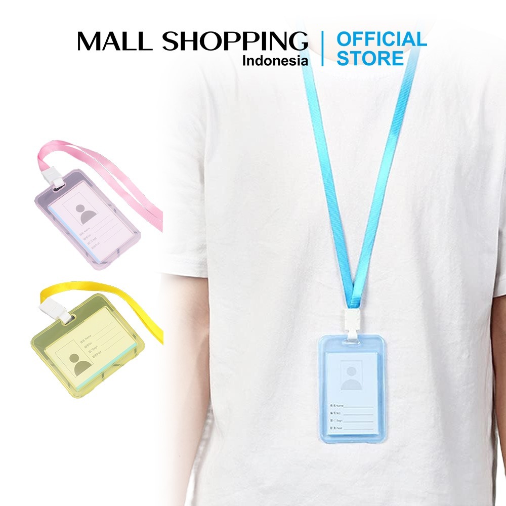 GANTUNGAN Name Tag ID CARD Transparent Plastic Business CARD Hanger ...