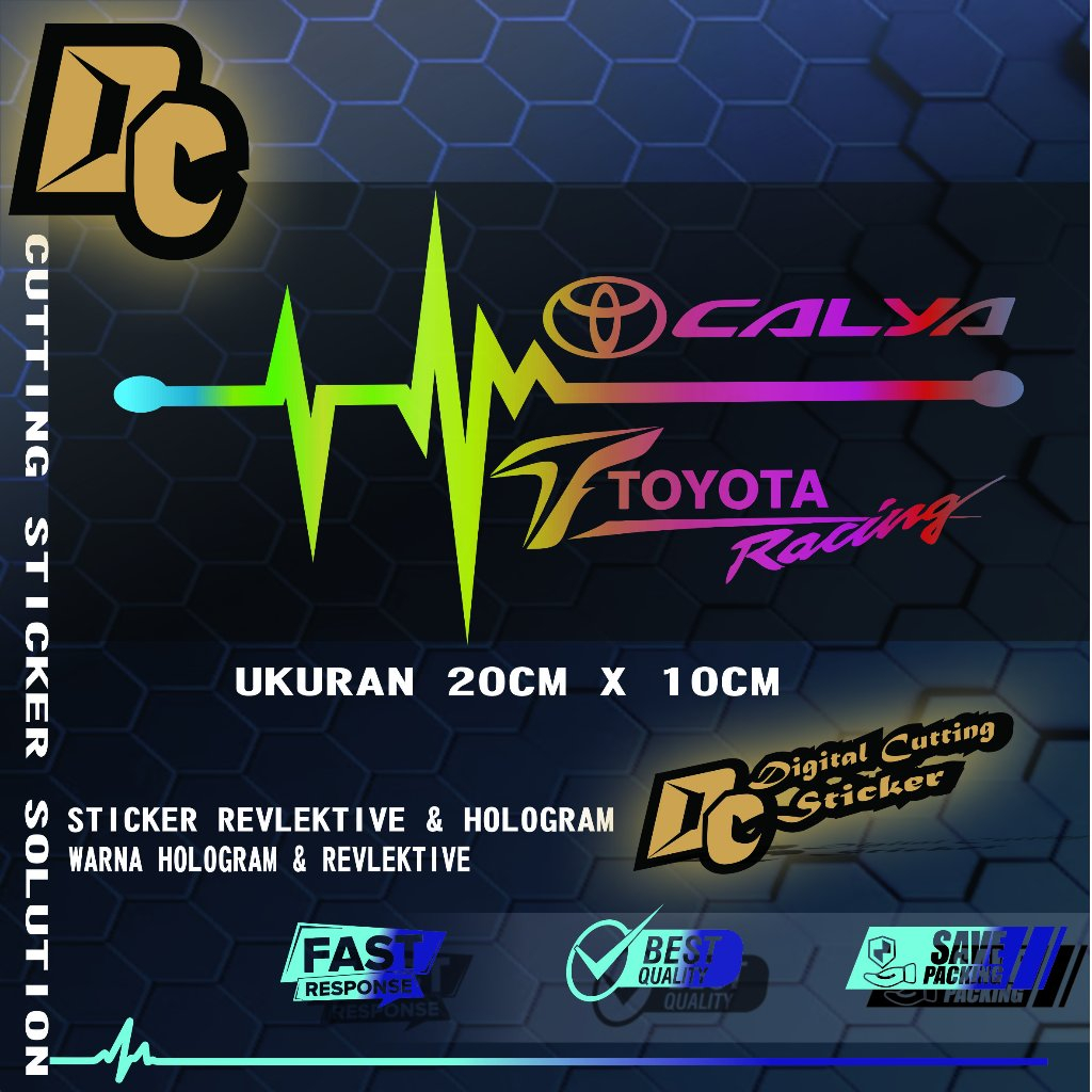 Toyota Logo Sticker Car Sticker Variation Ecg Hologram And Reflective ...