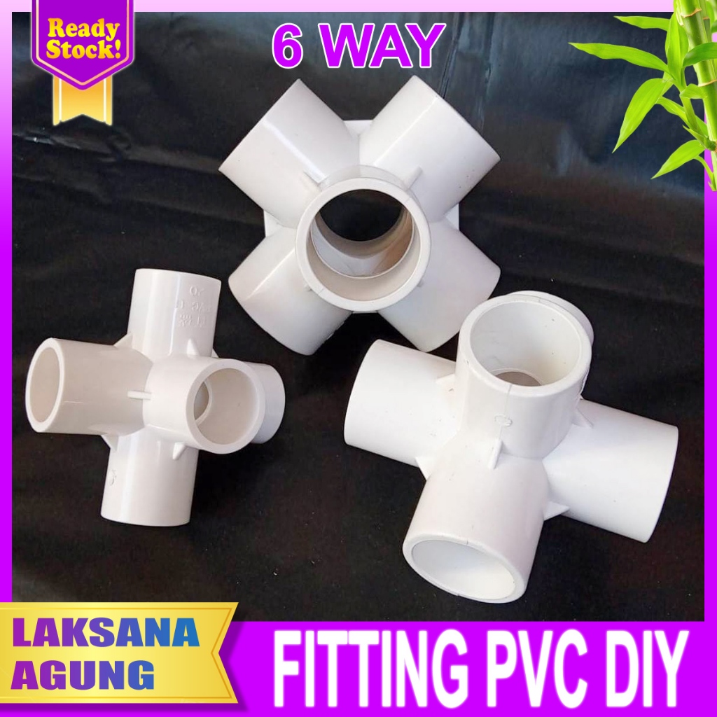 6 WAY Pvc pipe Fitting connections 20mm, 25mm, 1 inch, 6 WAY | Elbow ...