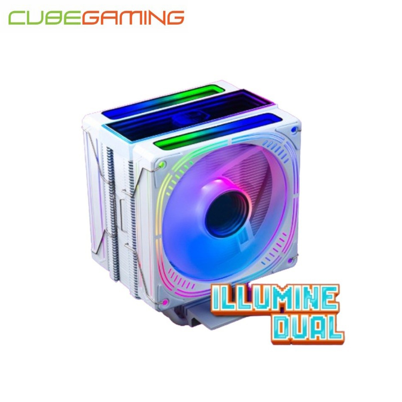 ILLUMINE GAMING CUBE 6 Copper Heat Pipes Dual Fan 12CM Infinity ARGB ...