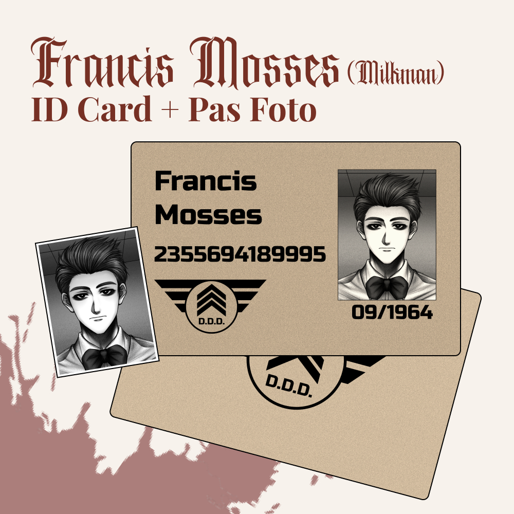 Francis Mosses (Milkman) ID Card Set + Pass Photo - That's Not My ...
